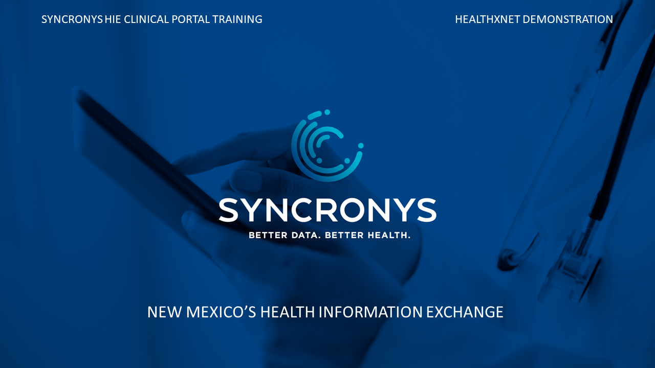Onboarding – SYNCRONYS – Better Data. Better Health.